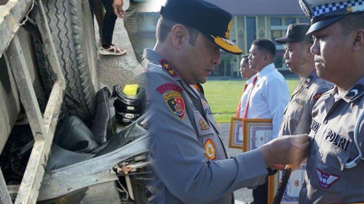 RELAKAN Motor Ganjal Ban Bus, Polisi di Kalbar Dapat Hadiah Umrah dari ...