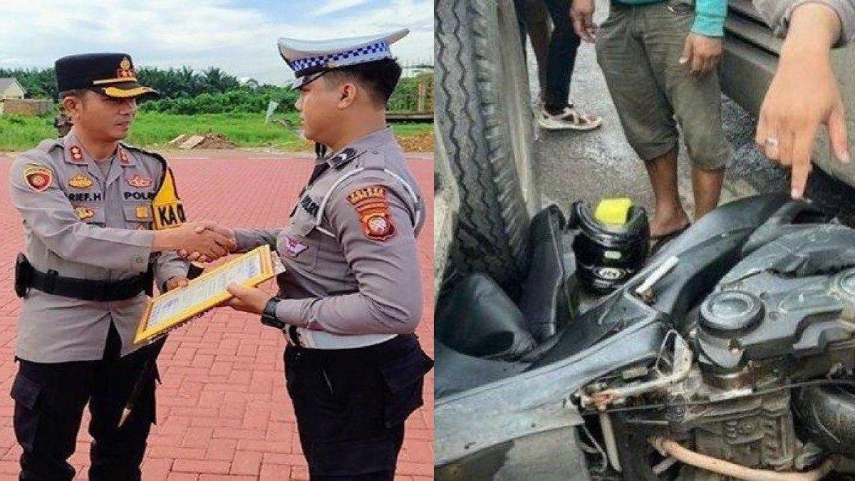 Nasib Bripda Novandro Usai Ganjal Bus Pakai Motor, Selain Dapat Ganti ...