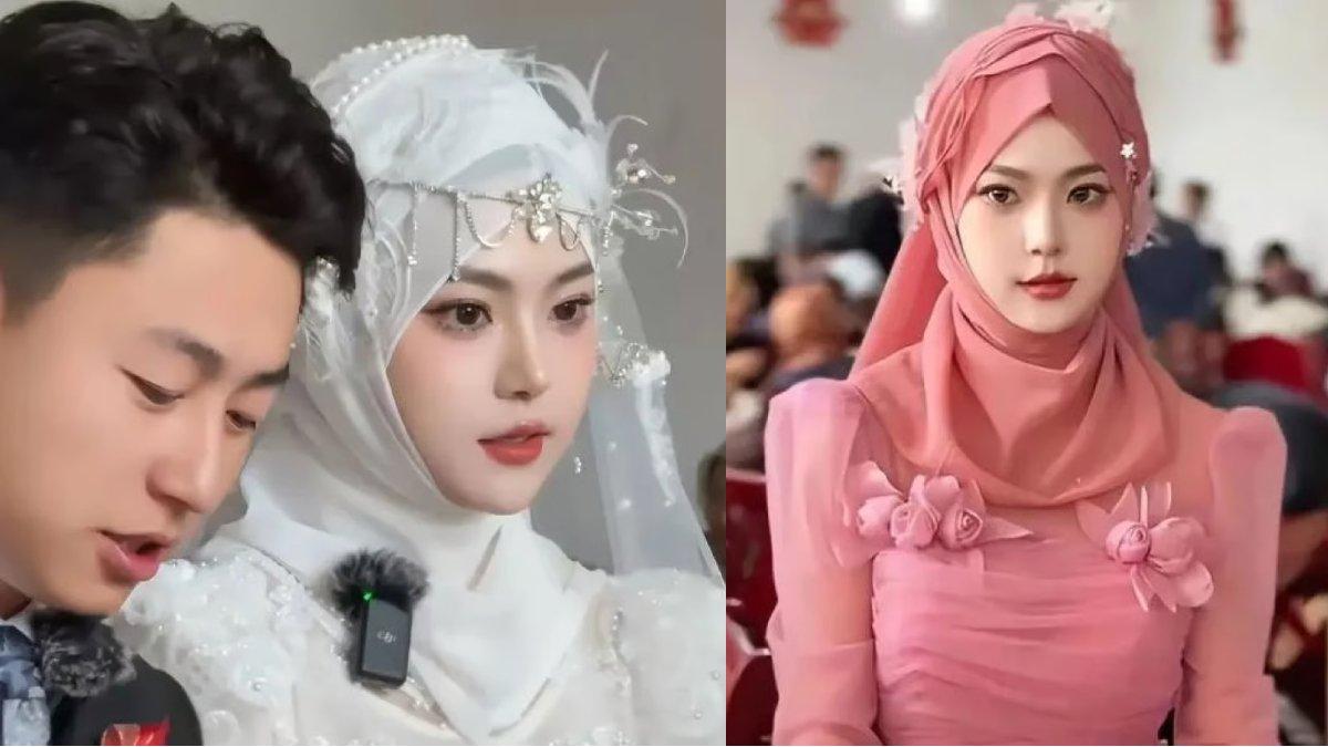 Viral Potret Pengantin China Berhijab, Saking Cantiknya Sampai Dikira AI, Fotografer: Itu Asli ...
