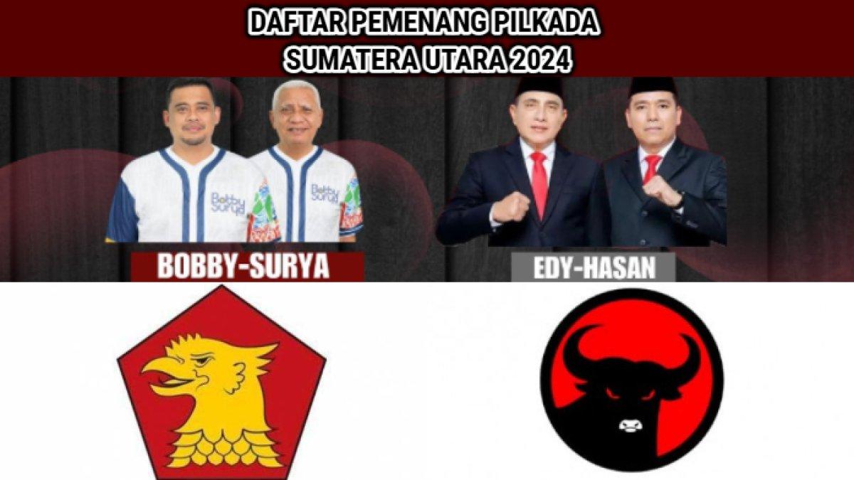 Deretan Pemenang Pilkada Sumut 2024, Real Count Gubernur, Wali Kota, Bupati: Gerindra vs PDIP ...