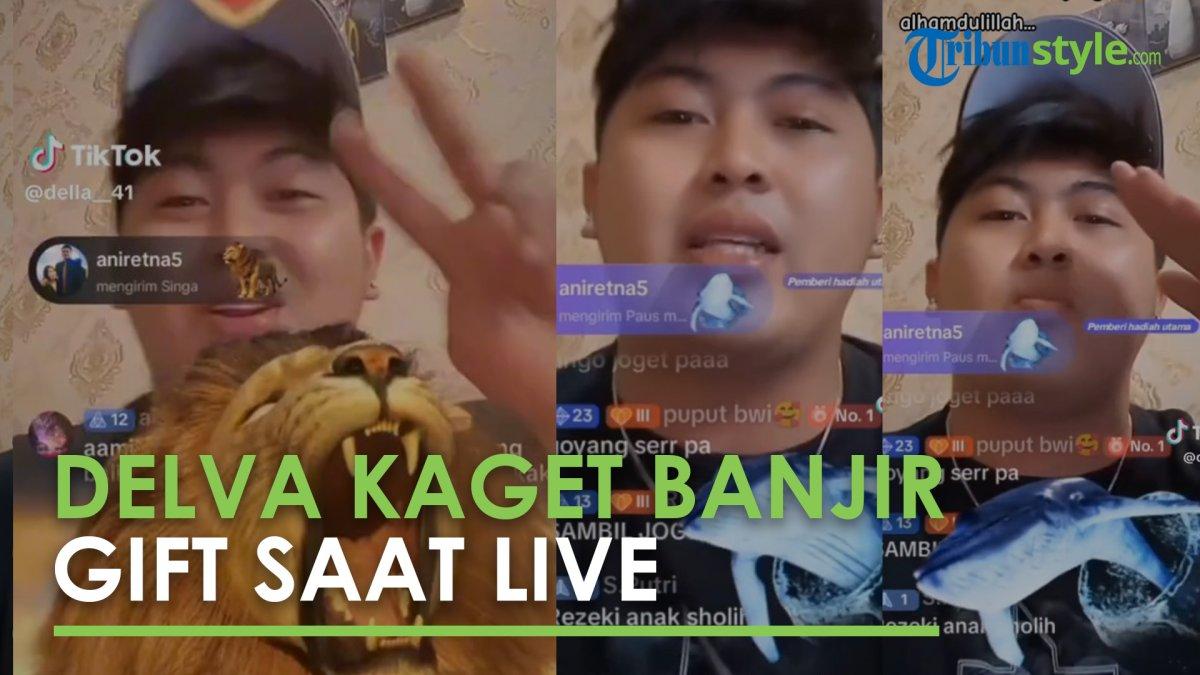 Video Delva Irawan Syok Dibanjiri Gift Mahal saat Live, Dapat 2 Singa ...