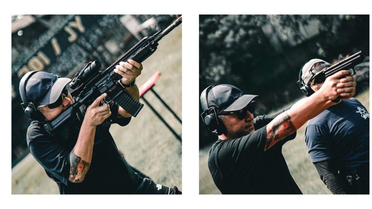 5 Foto Gading Marten Saat Latihan Menembak, Duda Keren yang Disebut ...