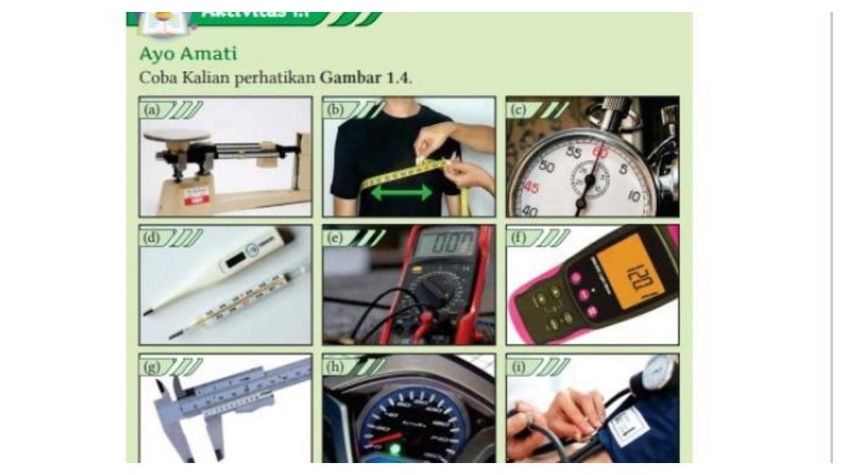 Kunci Jawaban IPA Kelas 10 Halaman 4: Nama Alat Ukur dan Fungsinya ...