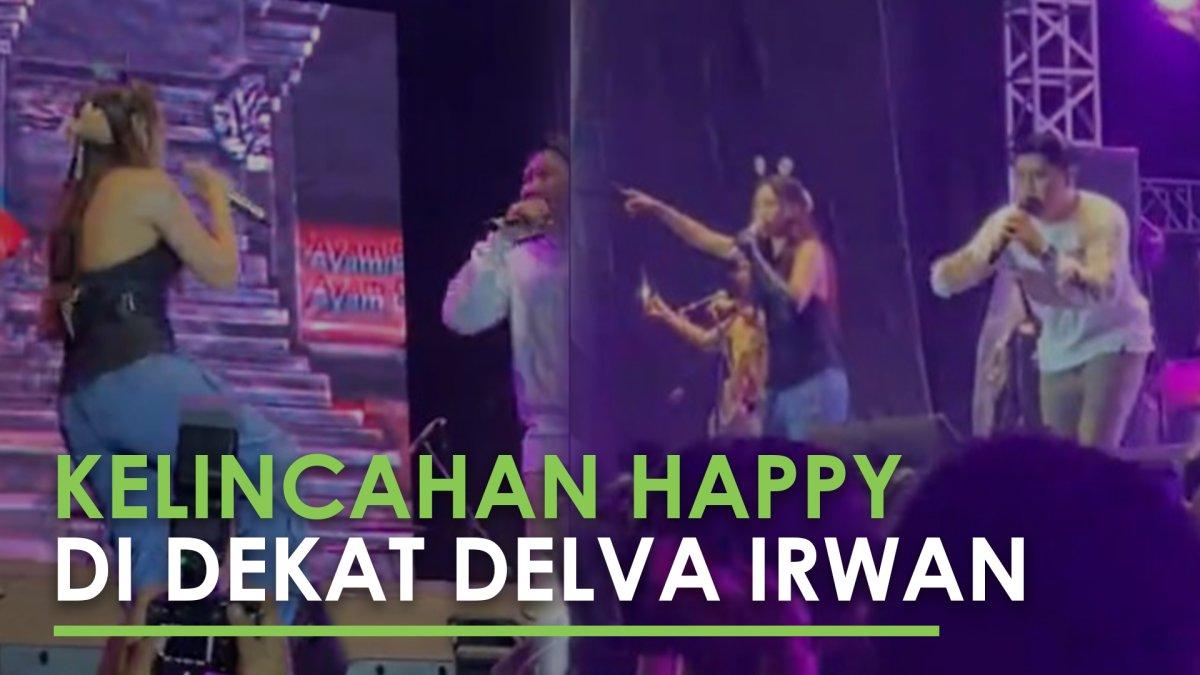Lincahnya Happy Asmara Nyanyi di Dekat Delva Irawan, Ada Momen Elus ...