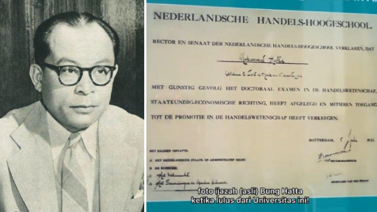Bangga! Ini Ijazah Asli Mohammad Hatta yang Dipajang di Belanda, Wapres Ke-1 RI Jadi Nama Gedung ...