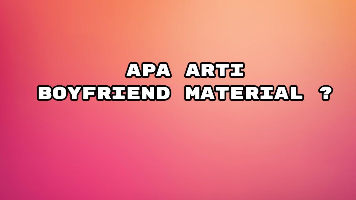 Apa Arti Boyfriend Material Viral di TikTok? Istilah Sedang Hits ...