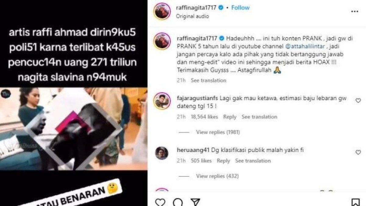 Raffi Ahmad Bantah Terseret Kasus Korupsi PT Timah Harvey Moeis & Helena Lim, Sering Dituding ...