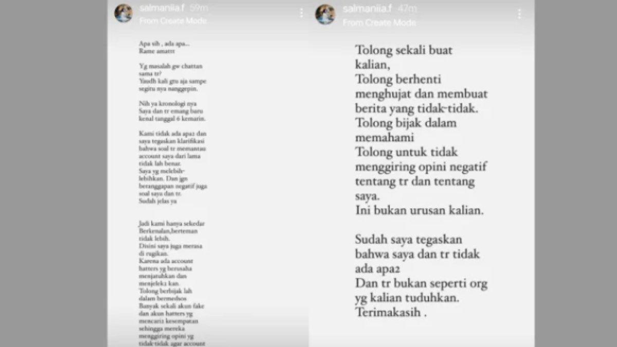Punya Hubungan Spesial dengan Teuku Ryan? Selebgram Salma Bantah ... Punya Hubungan Spesial dengan Teuku Ryan? Selebgram Salma Bantah ...