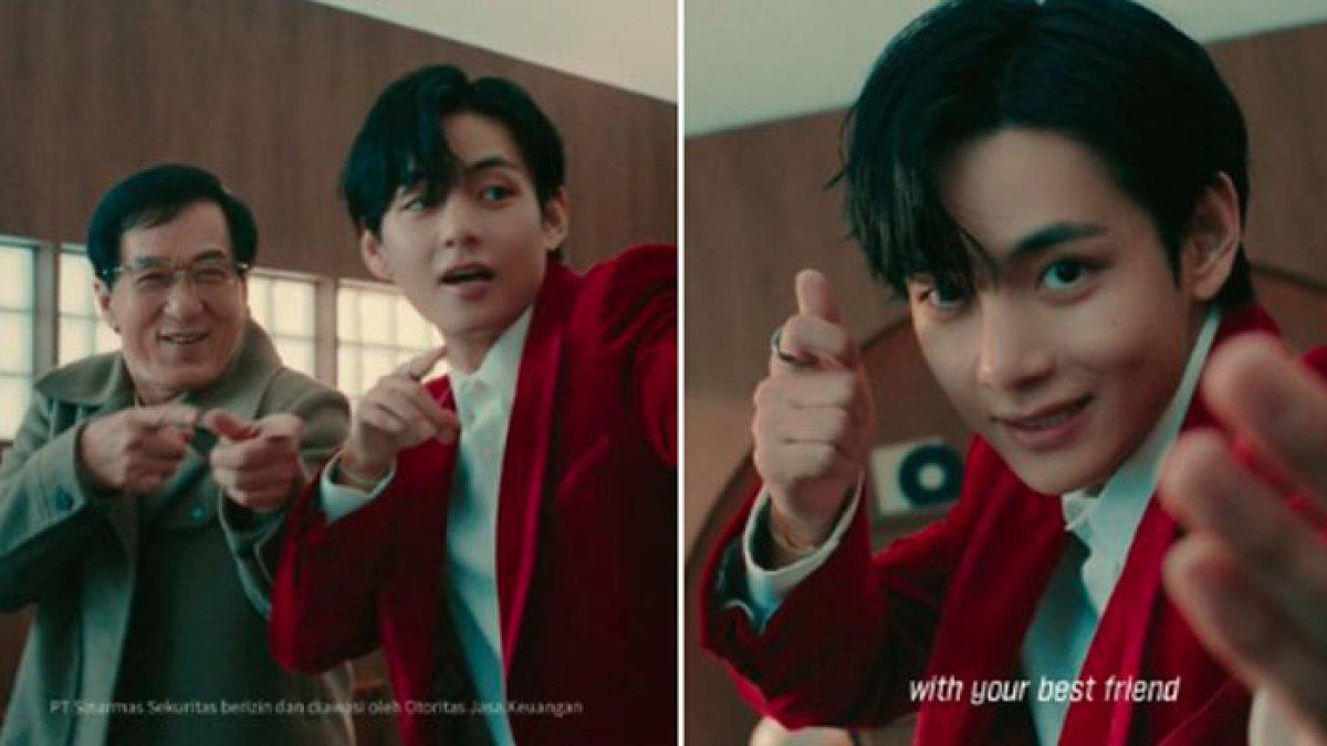 Aksi V BTS dan Jakie Chan di Iklan Terbaru SimInvest Dikira Editan, Sang Idol Langsung Buktikan ...