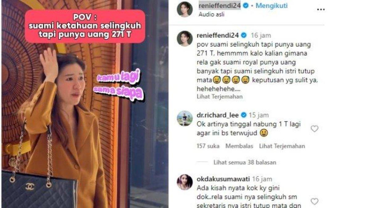 'Aku Gak Lihat' Istri Richard Lee Buat Konten Suami Selingkuh Tapi ... 'Aku Gak Lihat' Istri Richard Lee Buat Konten Suami Selingkuh Tapi ...