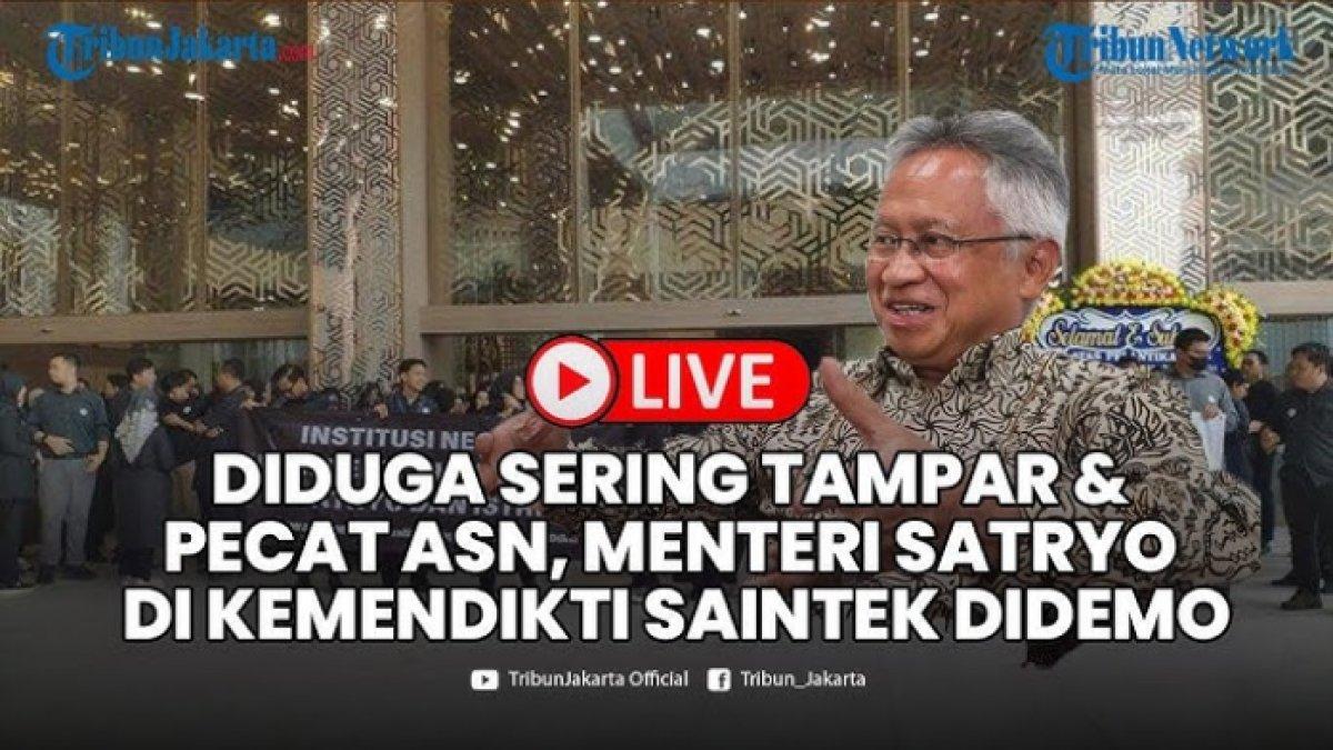 Detik-detik Mendikti Satryo Soemantri Diduga Tampar & Pecat Pegawai karena Air di Rumah Dinas ...