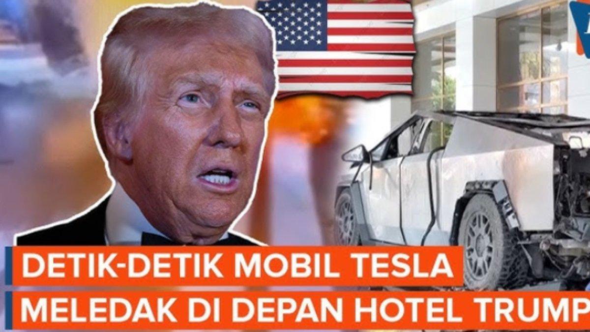 Video Rekaman Mobil Tesla Cybertruck Meledak di Depan Hotel Donald ...