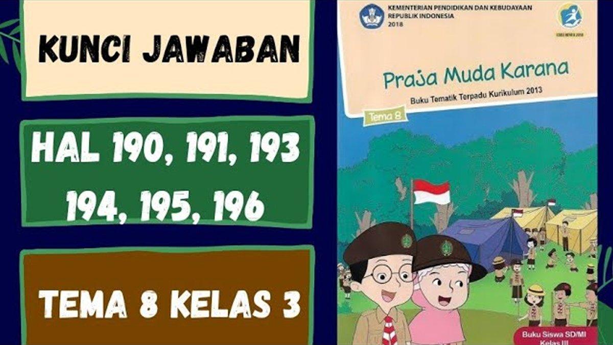 Kunci Jawaban Tema 8 Kelas 3 SD Halaman 190, 191, 193, 194, 195, 196: Buku Tematik Aku Suka ...