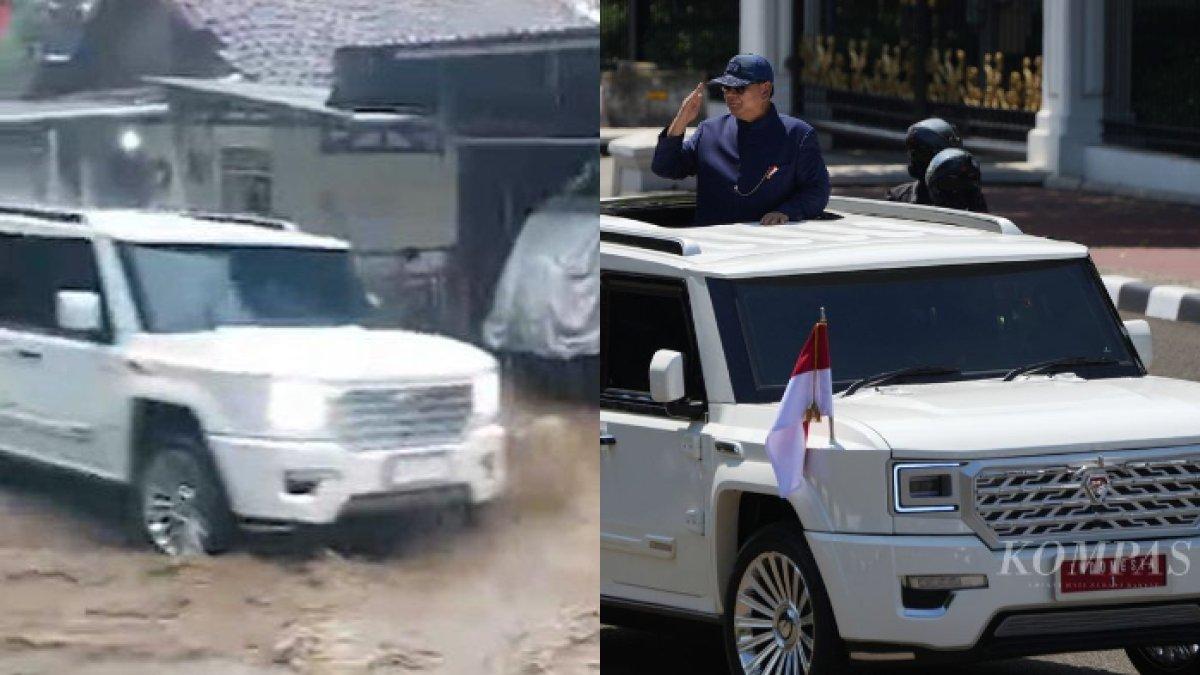 Momen Warga Histeris Cemaskan Mobil Maung Presiden Prabowo Nekat Terjang Banjir di Bogor: Balik ...