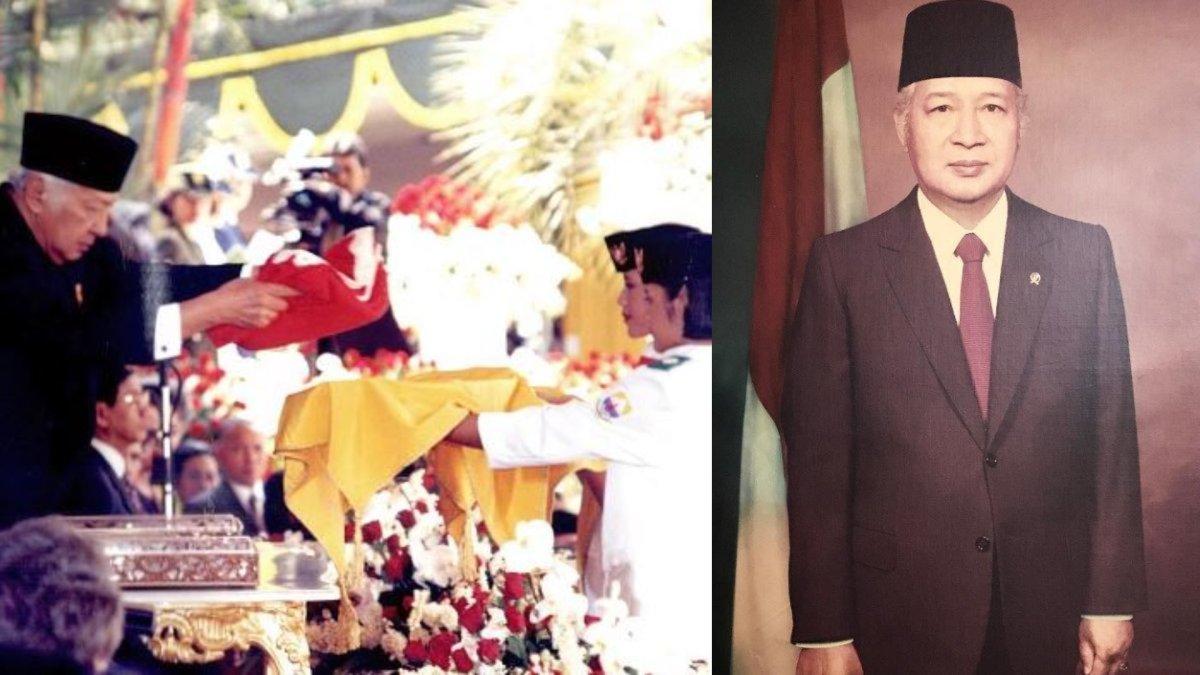 Potret Soeharto Terakhir Kali Pimpin Upacara HUT RI di Istana Merdeka ...