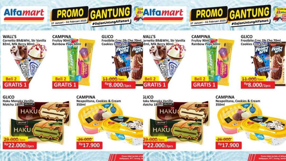 Promo Alfamart Spesial Imlek 2025, Beli Es Krim 2 Gratis 1, Berlaku ...