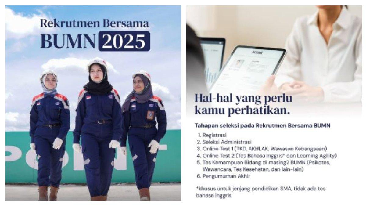 Rekrutmen Bersama BUMN 2025 Segera Dibuka, 6 Tahapan Seleksi ... Rekrutmen Bersama BUMN 2025 Segera Dibuka, 6 Tahapan Seleksi ...