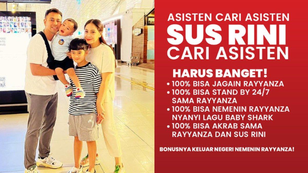 Sus Rini Cari Asisten! Raffi Ahmad Buka Loker Jaga Cipung, Bisa Nyanyi Baby Shark, Bonus ...