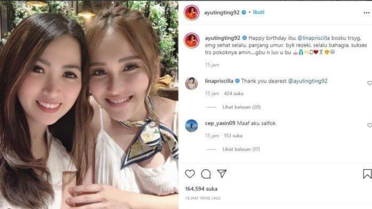 Potret Akrab Lina Priscilla dengan Ayu Ting Ting, Kini Terseret Kabar Heboh Suami Iris Wullur ...