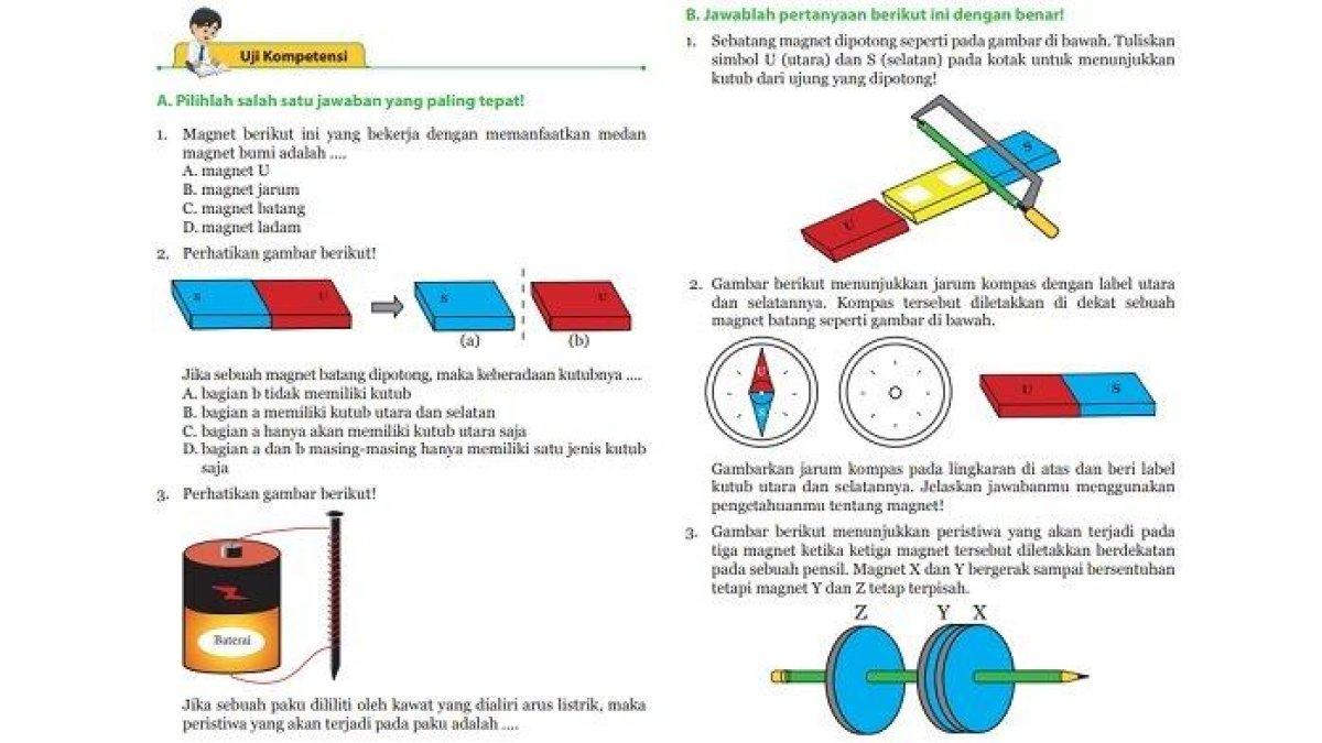 Kunci Jawaban IPA Kelas 9 SMP Halaman 45 46 47 48 49: Magnet yang Memanfaatkan Medan Magnet Bumi ...