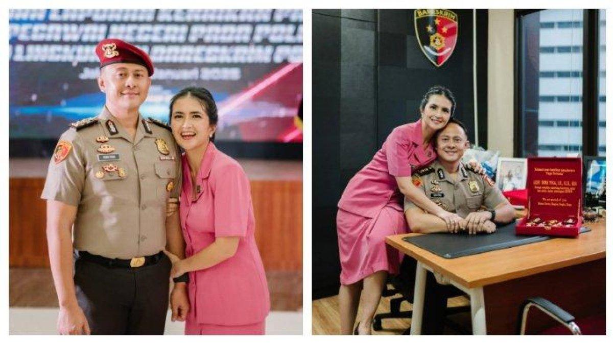 Kabar Artis FTV Kadek Devie, Pakai Seragam Bhayangkari Dampingi Suami ...