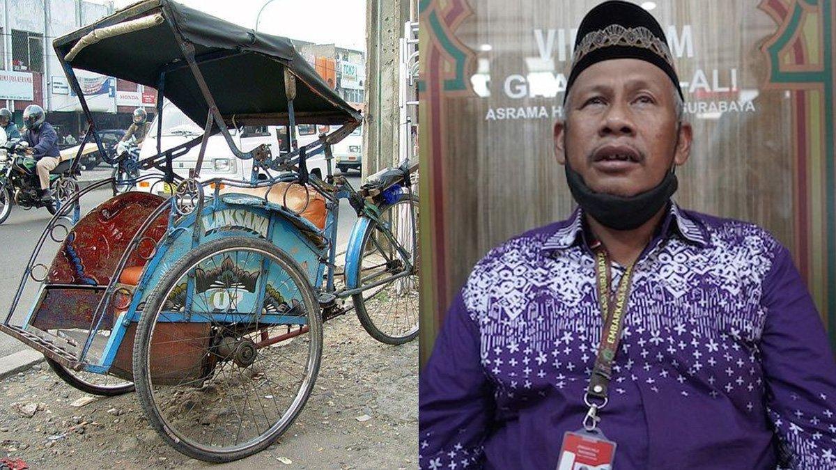 Kisah Supartono, Tukang Becak Sekaligus Pemulung Asal Ponorogo Naik Haji, Upah Kecil Rajin ...