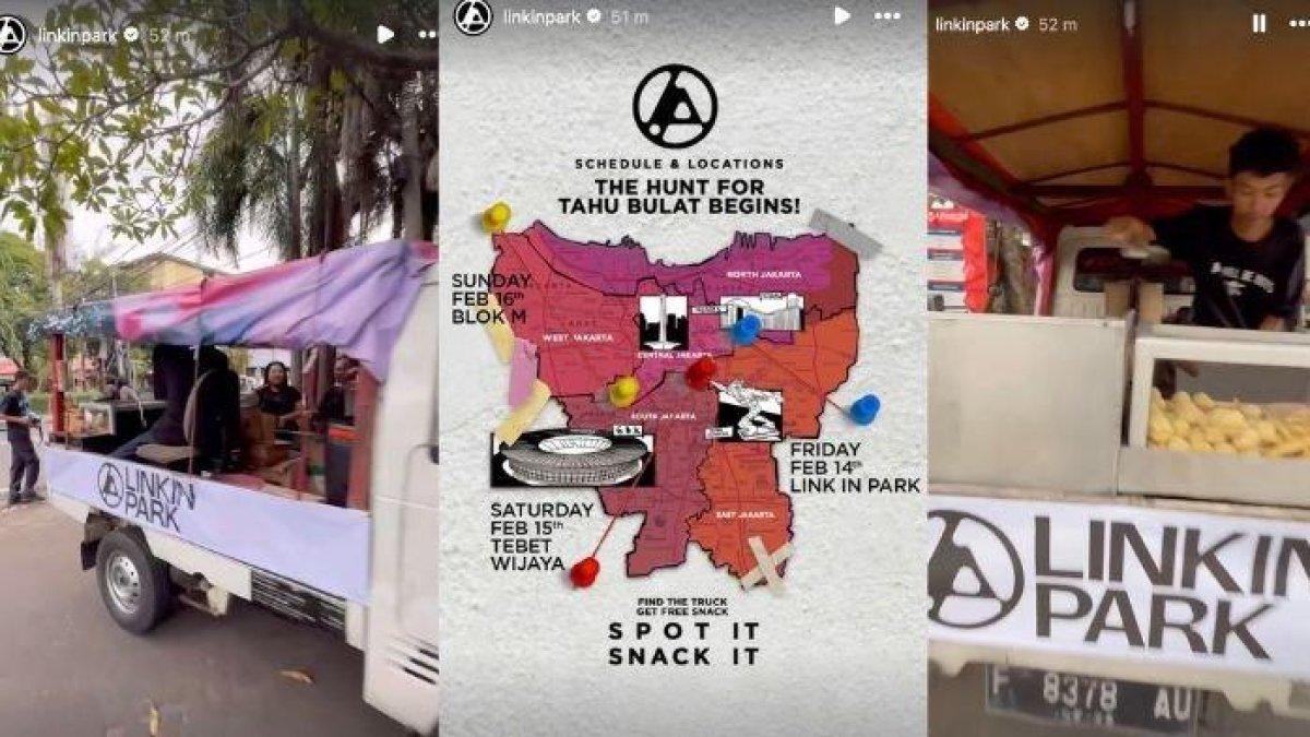 Potret Linkin Park Bagi-bagi Tahu Bulat Pakai Mobil Pick Up di Jakarta Jelang Konser: Ini ...