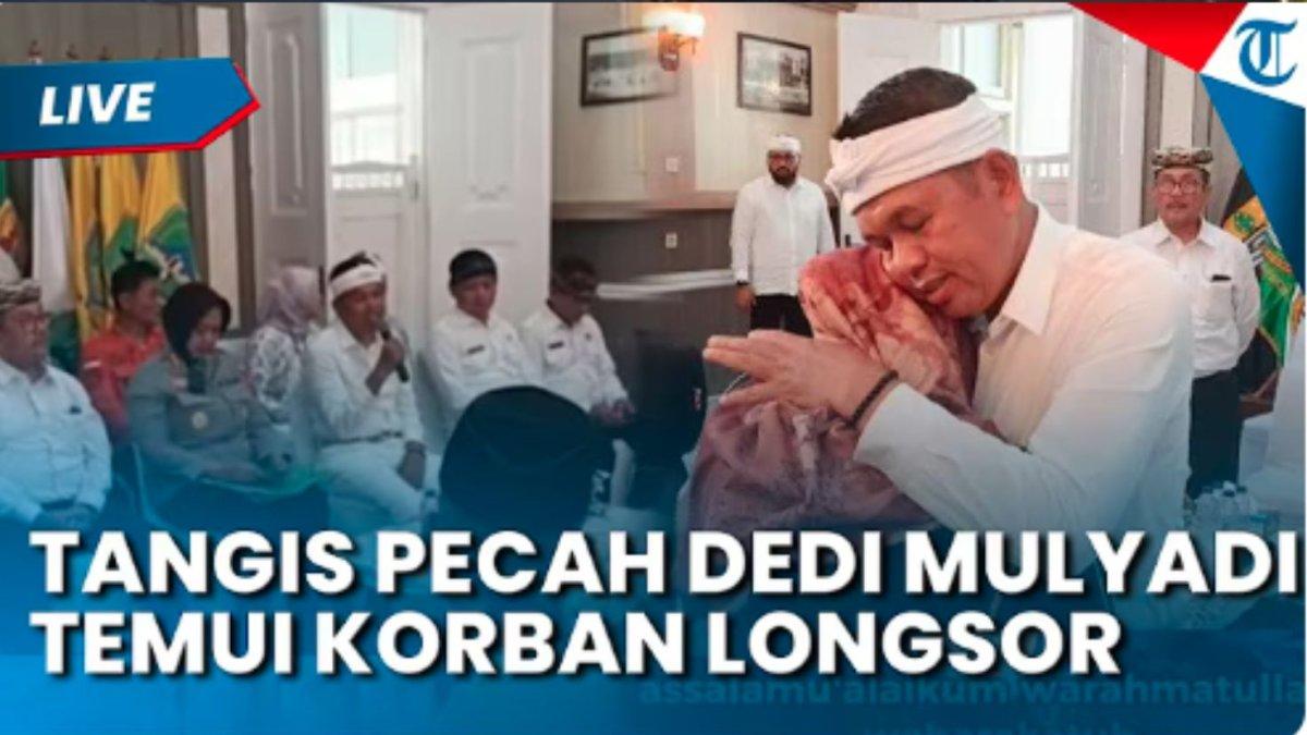 Dedi Mulyadi Temui Keluarga Korban Longsor Gunung Kuda Cirebon, Beri Rp50 Juta, Janjikan ...