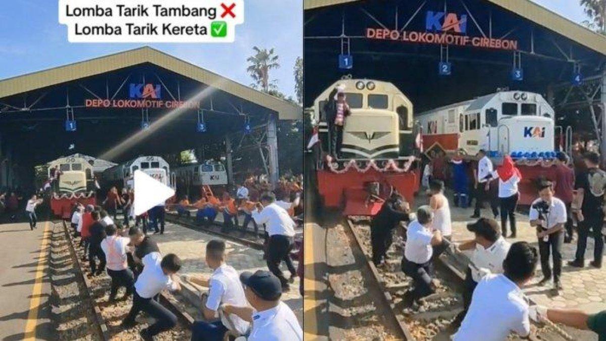 MERIAHKAN HUT ke-78 RI, Pegawai KAI di Cirebon Buat Heboh Dunia Maya ... MERIAHKAN HUT ke-78 RI, Pegawai KAI di Cirebon Buat Heboh Dunia Maya ...