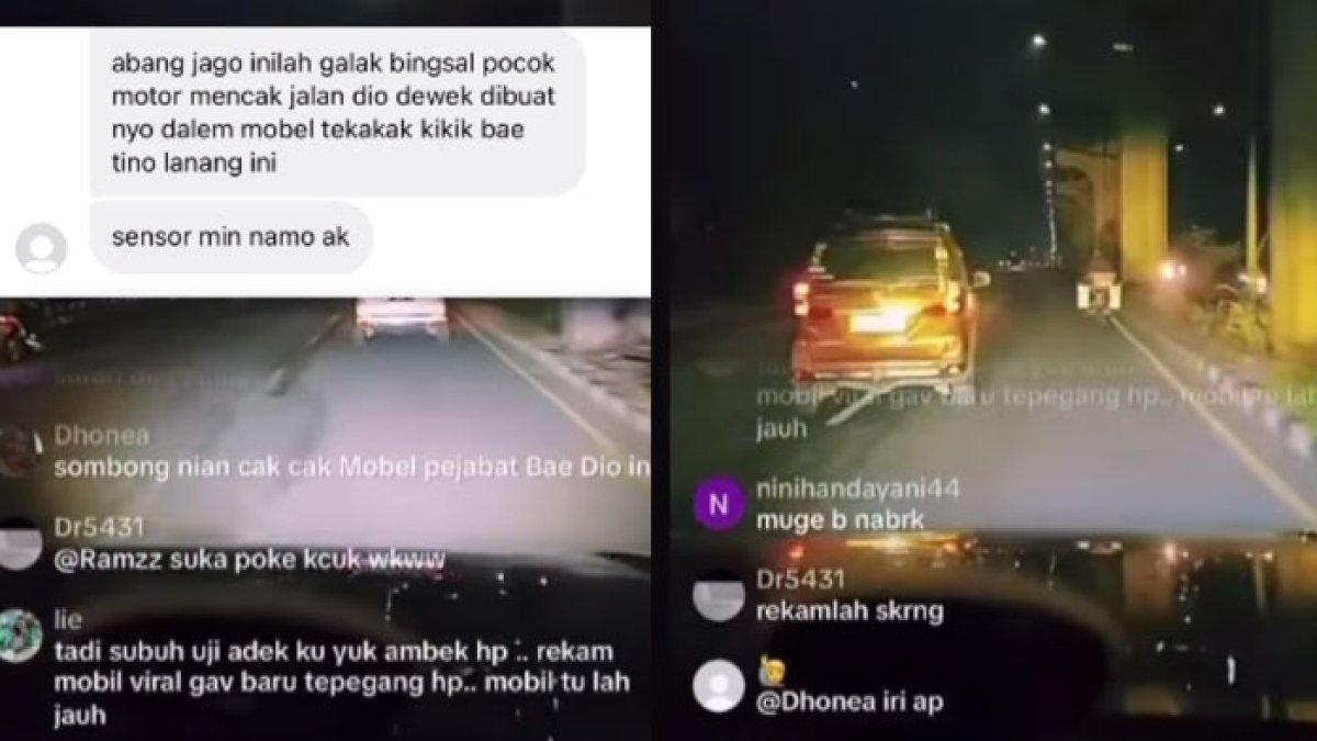 Bak Abang Jago, Mobil Ugal-ugalan di Palembang, Nyalakan Strobo & Live Tiktok, Videonya Viral ...