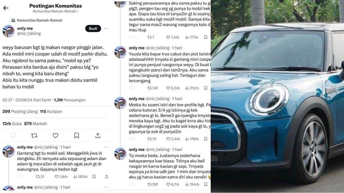 Penjual Nasgor di Tulungagung Jatim Pakai Mobil Mini Cooper, Pembeli ...