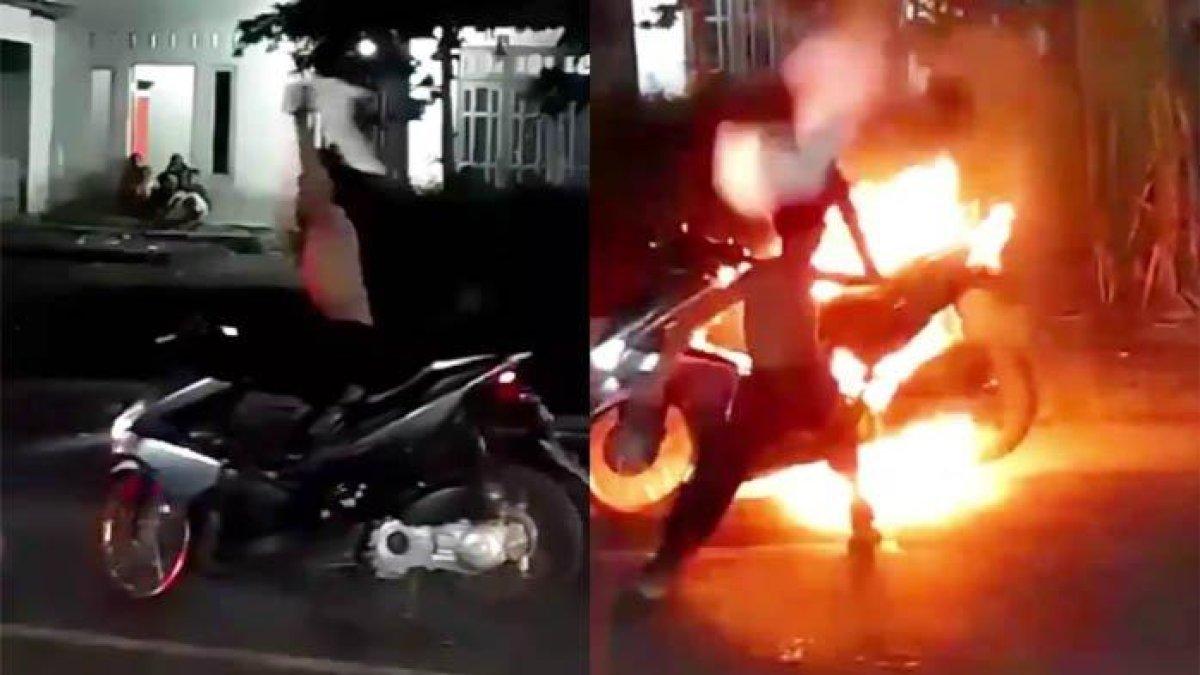 Kapok! Sok-sokan Geber Knalpot di Malam Takbiran, Remaja Ini Histeris Motor Kesayangan Malah ...