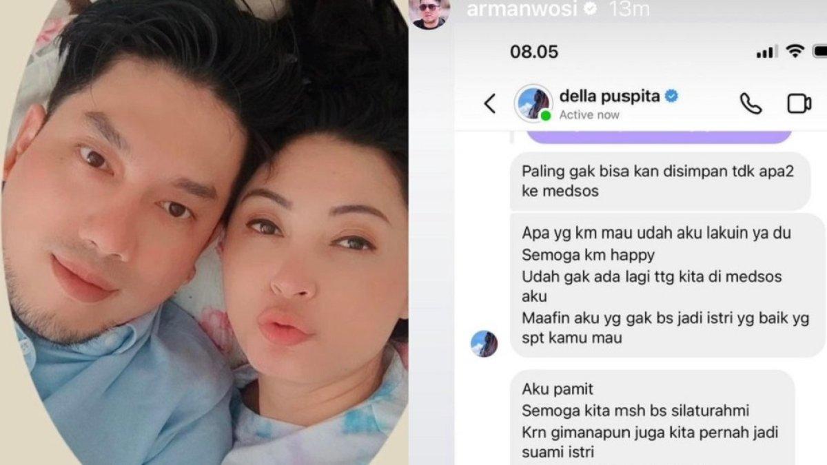 Arman Wosi Bocorkan Pesan DM Della Puspita Pamit Sebagai Istrinya, Baru 2 Bulan Nikah Terancam ...