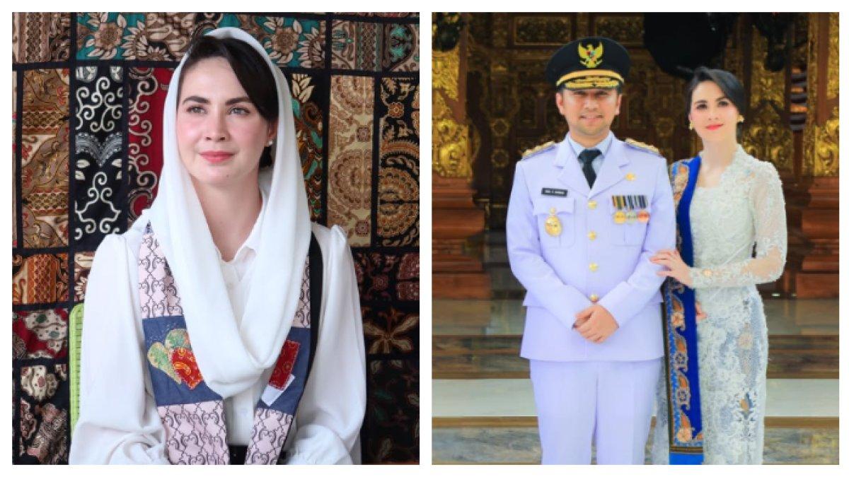 Jadi Sorotan, Arumi Bachsin Pakai Kebaya dan Tas Brand Lokal di Pelantikan Emil Dardak Kepala ...