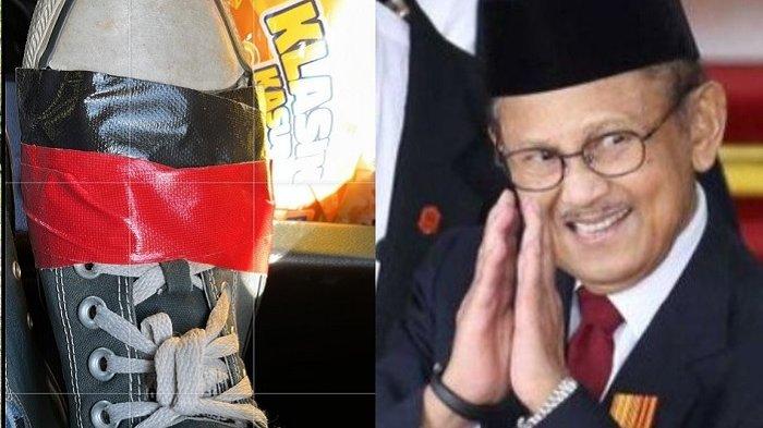 Pamer Sepatu Jebol, Cucu BJ Habibie Tak Sungkan Cuma Pakai Lakban Buat ...