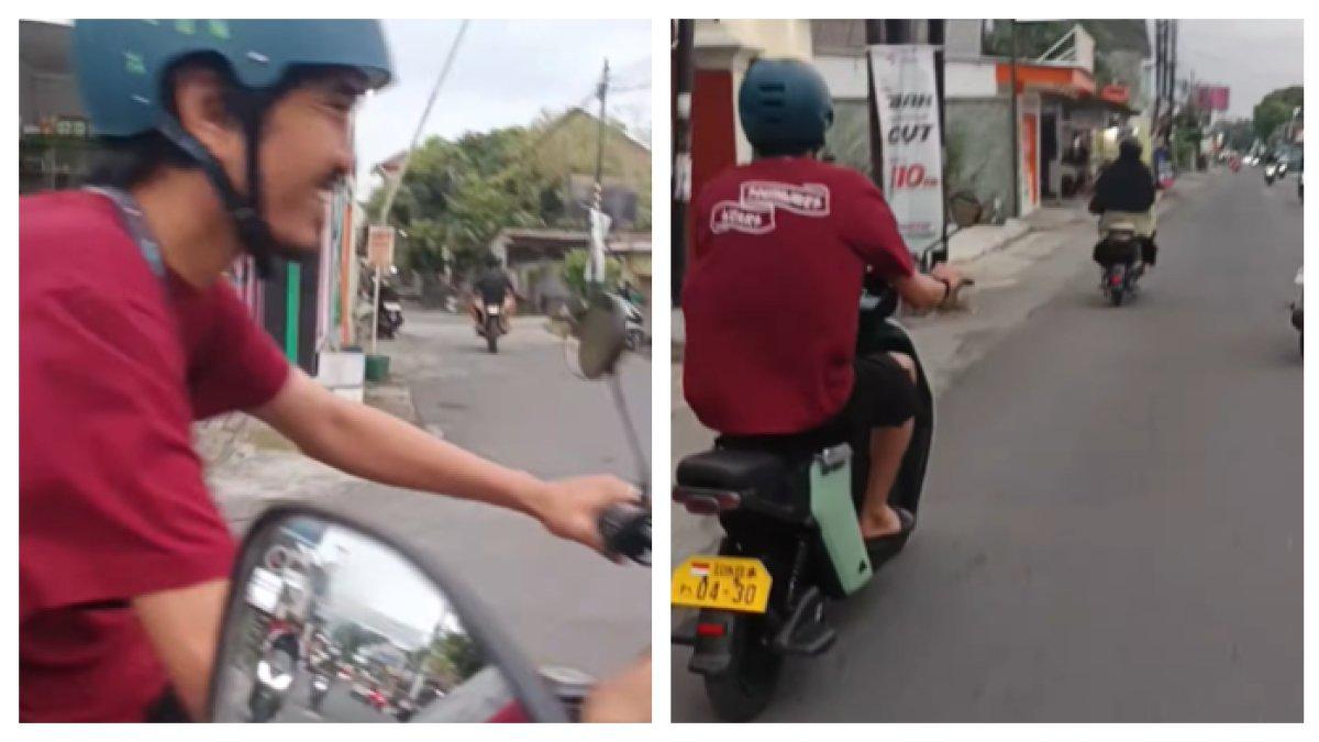 Video Emak-emak 'Mengejar' Duta SO7 Di Jalan saat Naiki Sepeda Listrik Demi Anaknya, Ramahnya ...