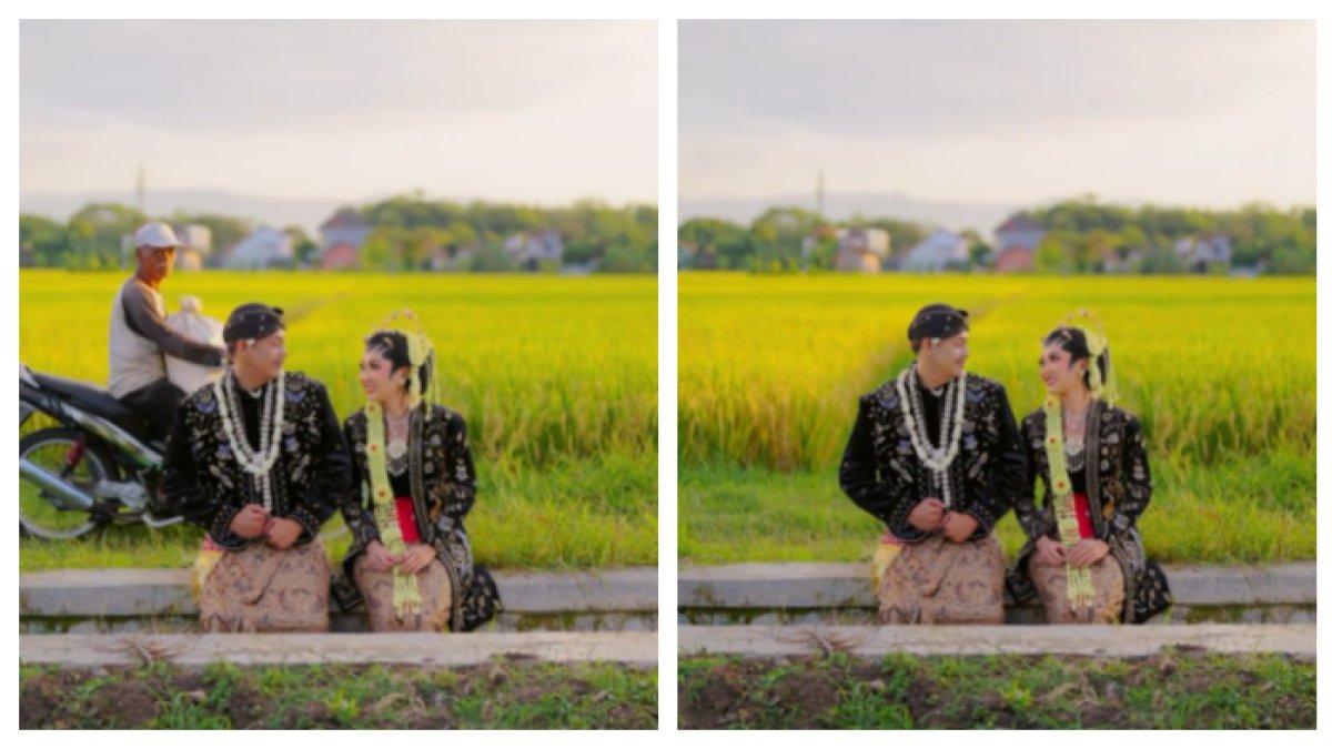 NIATNYA Dapat Hasil Foto Estetik saat Prewedding di Sawah, Ternyata Ada ...