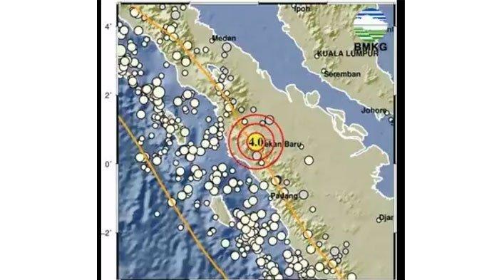 Gempa Sumatera Utara Siang Ini Rabu 29 Maret 2023, Magnitudo 4,0 SR di Darat, Apa Kata BMKG ...