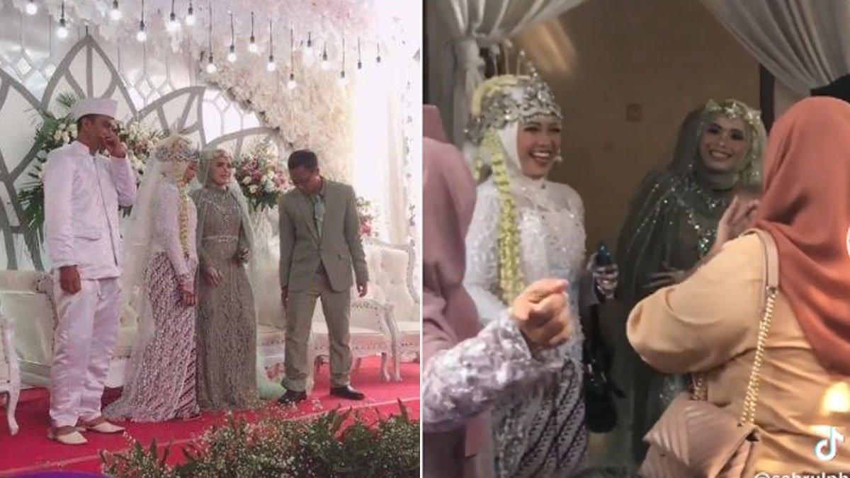 Sama-sama Gelar Pernikahan, Pengantin di Karawang Datangi Nikahan ...