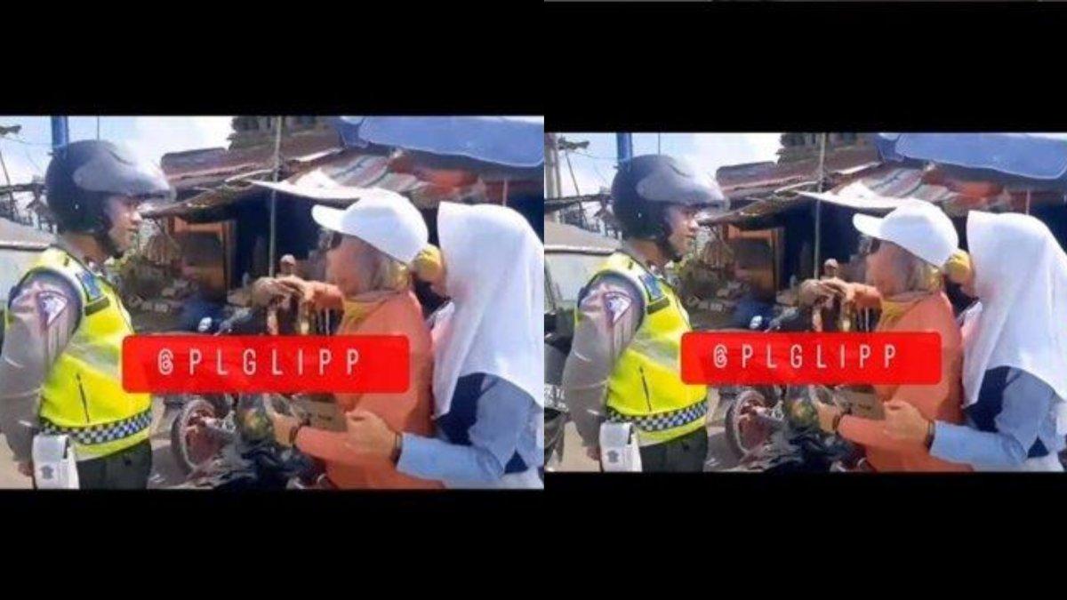 Lawan Arus & Tak Pakai Helm, Emak-emak Ngamuk Kena Tilang, Polisi Cabut Kunci Motor Berujung ...