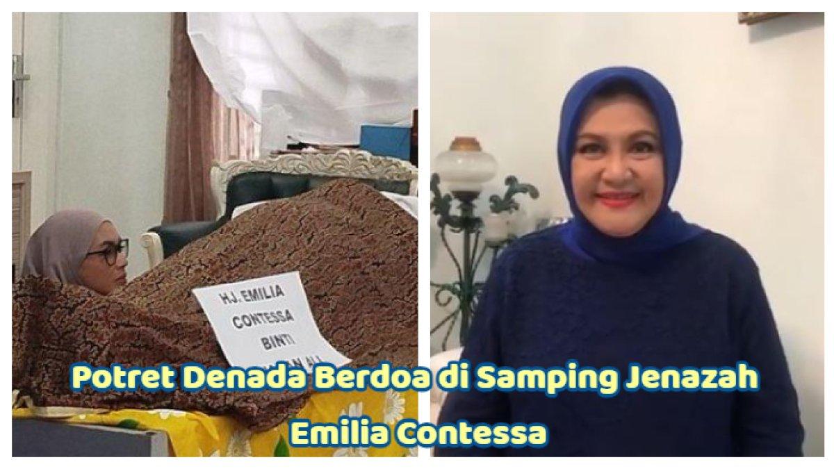 Potret Denada di Rumah Duka, Berdoa di Samping Jenazah Emilia Contessa ...
