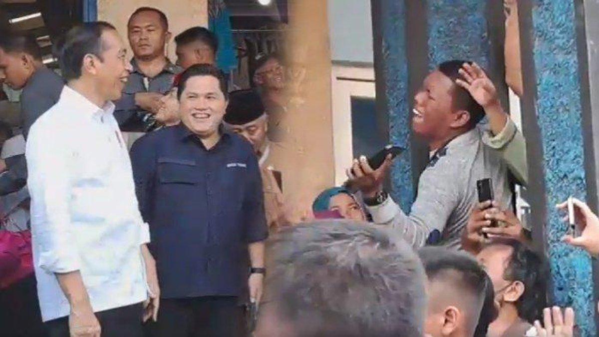 SOSOK Hanafi, Teriak Histeris Ngebet Foto Bareng Jokowi di Pasar ...