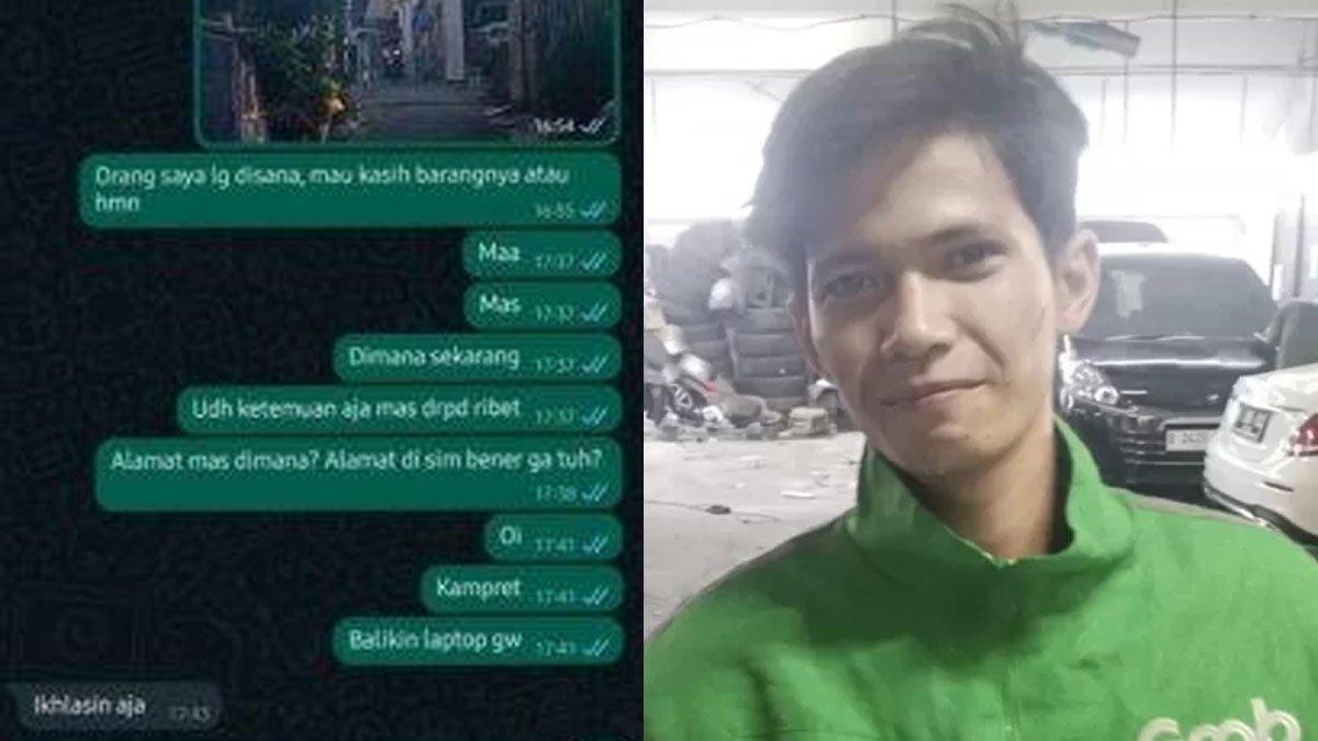 'Balikin Woi' Pria Ngamuk Laptop Rp 20 Juta Dibawa Kabur Driver Grab ...