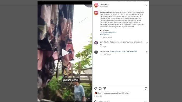 Viral Orang Tak Dikenal Bikin Geram, Nekat Bakar Jemuran Warga Jakarta Timur di 3 RT, Apa ...