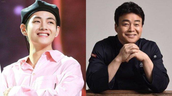 V BTS Sempatkan Foto bareng Idolanya Sang Ibu, Chef Baek Jong Won, 'Uri ...