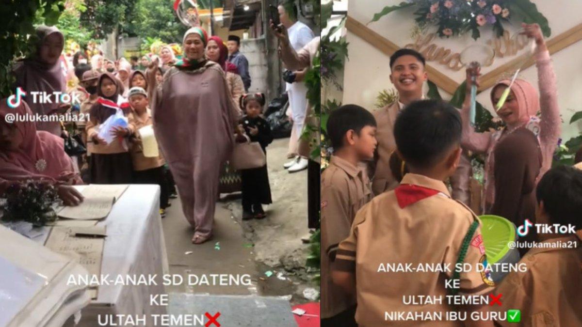 Viral Siswa SD Datang ke Nikahan Wali Kelas, Bawa Kado Perabotan ...
