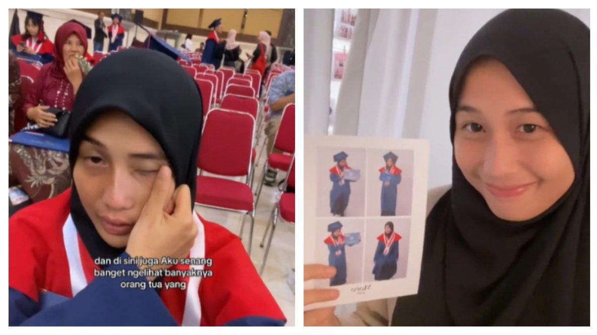 Viral Gadis Ini Wisuda Sendirian Tanpa Didampingi Ortu, Foto Kelulusan ...