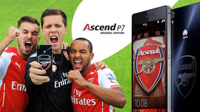 Huawei Rayu Fans Arsenal lewat Ascend P7 - TribunNews.com