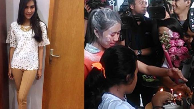 Syahnaz Sadiqah Dapat Kado Kejutan Dari Penggemar - TribunNews.com