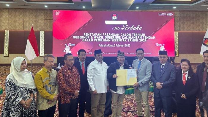 Kata Agustiar-Edy Seusai Ditetapkan Jadi Gubernur-Wakil Gubernur Kalteng dalam Rapat Pleno KPU ...